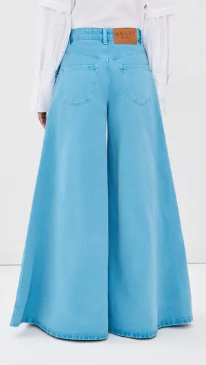 A.W.A.K.E. Mode A. W.a. K.e. Mode Super Wide Leg Mirror Jeans