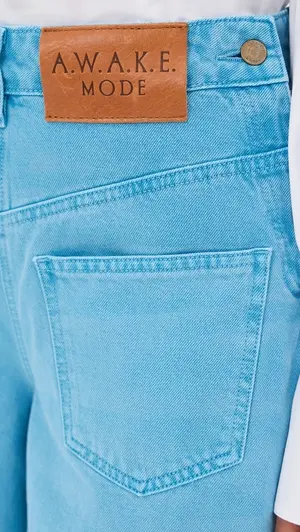 A.W.A.K.E. Mode A. W.a. K.e. Mode Super Wide Leg Mirror Jeans
