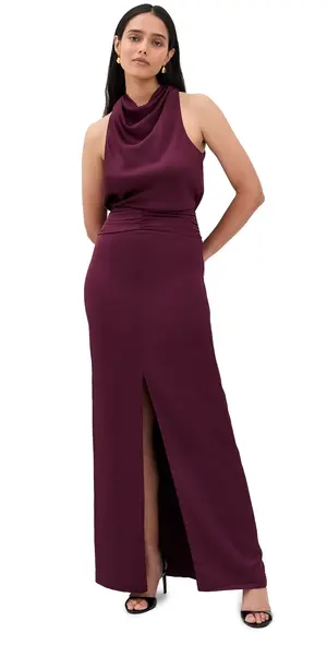 Ramy Brook Charmayne Gown - Cranberry