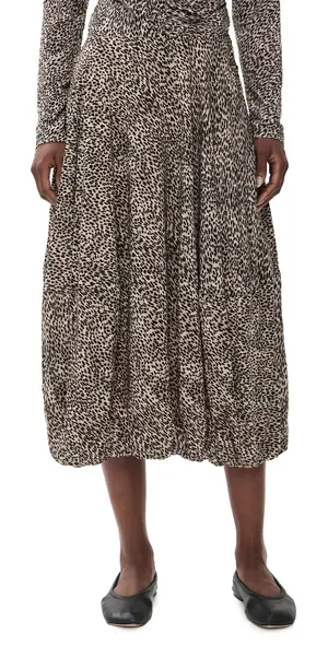 Sea Charlize Print Bubble Midi Skirt