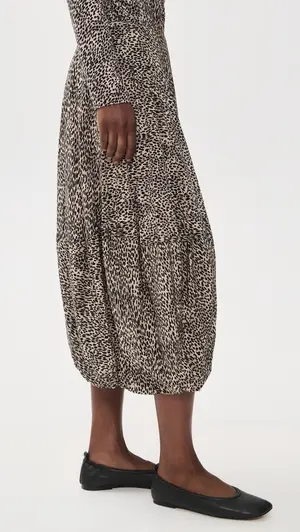 Sea Charlize Print Bubble Midi Skirt