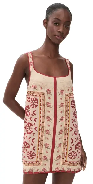 Free People Fleur Mini Shift Dress - Tea Combo