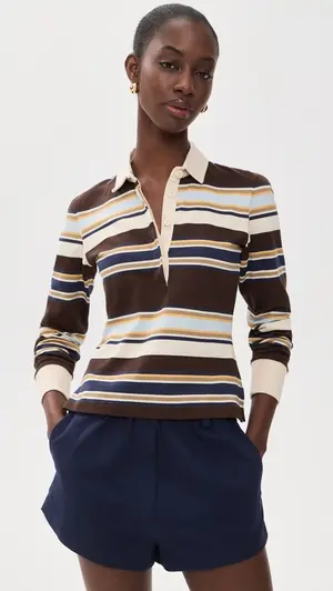 ROWING BLAZERS Beaumont Striped Rugby Shirt