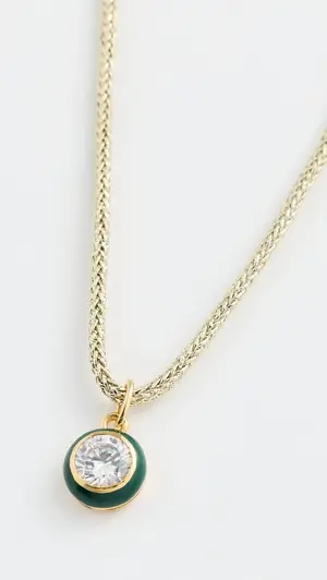 HART Lurex Necklace With Enamel Bezel Charm