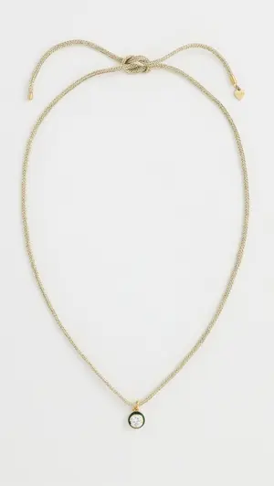 HART Lurex Necklace With Enamel Bezel Charm
