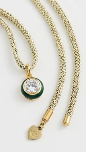 HART Lurex Necklace With Enamel Bezel Charm