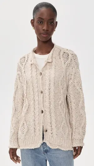 Free People Opal Cable Knit Cardigan
