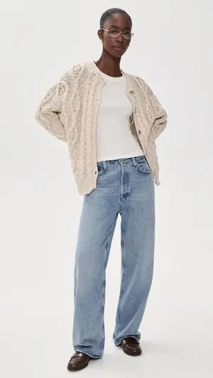Free People Opal Cable Knit Cardigan