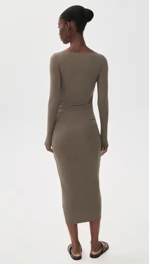 JAMES PERSE Ruched Long Sleeve Dress