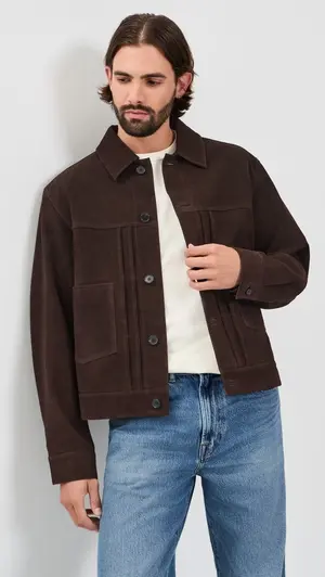 Madewell Suede Trucker Jacket