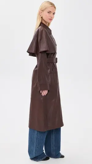 Sea Caitlin Leather Trench Coat