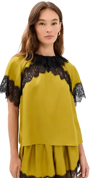 Ulla Johnson Nina Silk Blouse - Citrine