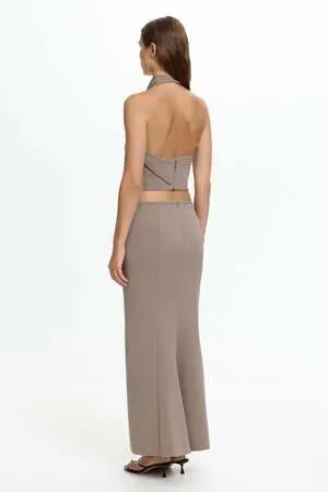 Significant Other Structured Cropped Halter Top