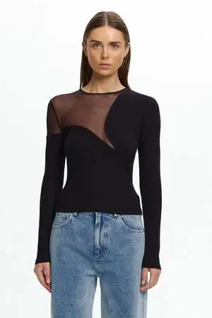 Significant Other Alyth Long Sleeve Top - Black