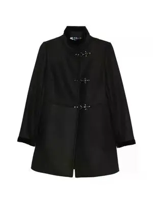 FAY Virginia Lobster-claw Fastening Coat - Black