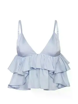 FLEUR DU MAL Ruffled Top - Blue