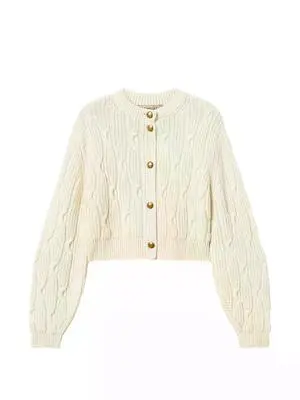 TWINSET Cropped Wool-blend Cardigan - Neutrals
