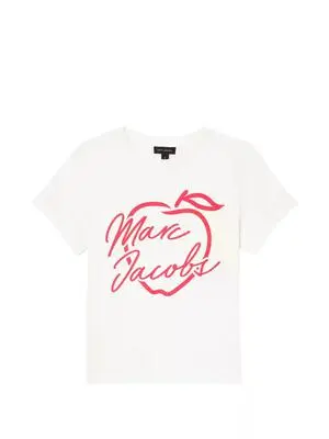 Marc Jacobs Logo-print Cotton T-shirt - Neutrals