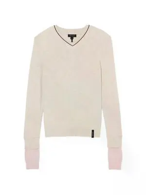 Marc Jacobs Layered-sleeve V-neck Sweater - Neutrals