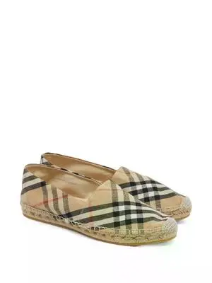 Burberry Check Mews Espadrilles - Neutrals