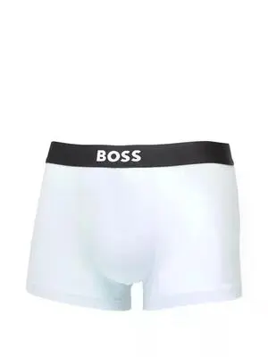 Hugo Three-pack Of Stretch-cotton Trunks With Logo Waistbands
