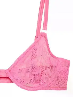 FLEUR DU MAL Le Stretch Lace Demi Bra Pink