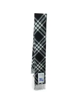 Burberry Cashmere Fringed Scarf - Black