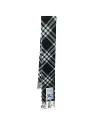 Burberry Cashmere Fringed Scarf - Black