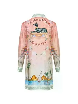 Casablanca Graphic-print Mini Dress - Pink
