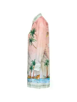 Casablanca Graphic-print Mini Dress - Pink