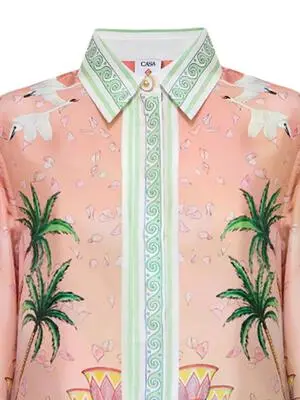 Casablanca Graphic-print Mini Dress - Pink