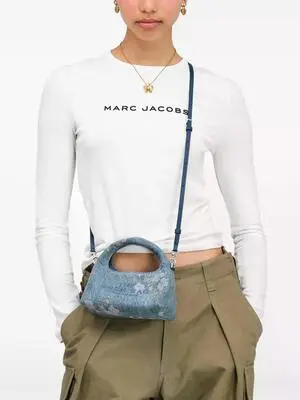 Marc Jacobs Micro Crossbody Sack Bag In Antique Floral Denim - Blue