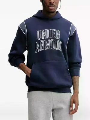 Under Armour Rival Logo-print Panelled Hoodie - Blue