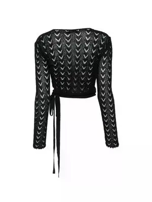 Dolce & Gabbana Pointelle-knit Wrap Top