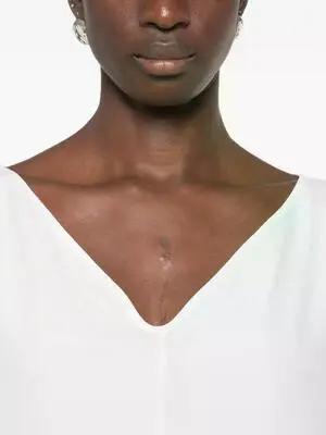 Imperial V-neck Batwing-sleeve Blouse