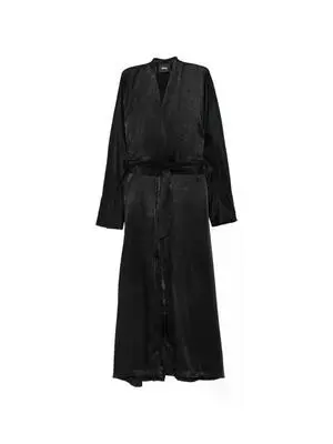 Dixie Wrap-style Belted Midi Dress - Black