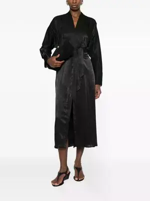 Dixie Wrap-style Belted Midi Dress