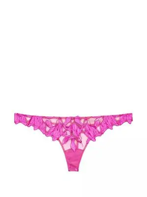 FLEUR DU MAL Lily Embroidered Thong