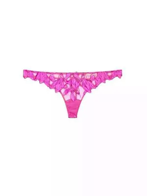 FLEUR DU MAL Lily Embroidered Thong
