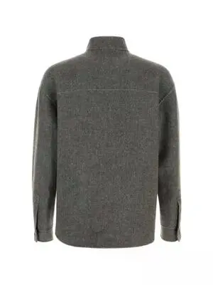 Giorgio Armani High-neck Patch-pocket Overshirt