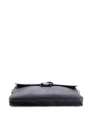 LOUIS VUITTON S Lock Briefcase Monogram Taurillon Leather Business Bag