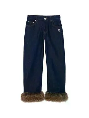 Marc Jacobs Faux Fur Cropped Jeans