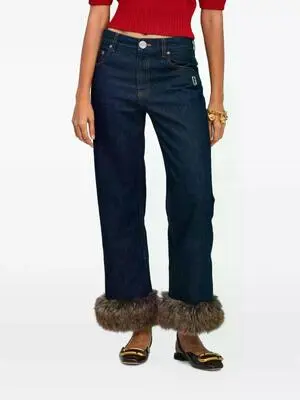 Marc Jacobs Faux Fur Cropped Jeans