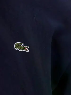 Lacoste Organic Cotton Fleece Zip Up Hoodie - Blue