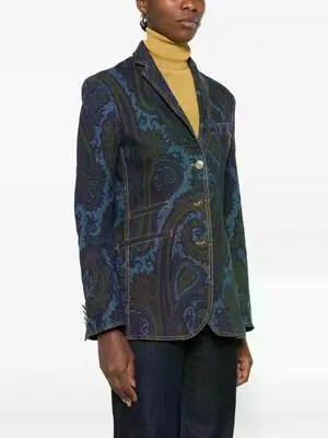 Etro Paisley Print Denim Jacket