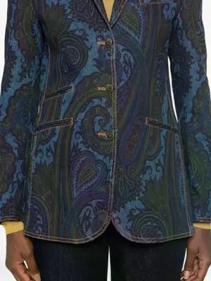 Etro Paisley Print Denim Jacket