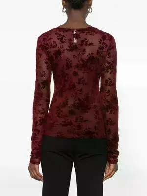 Imperial Floral-devoré Long-sleeve Top