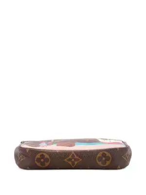 LOUIS VUITTON Monogram Canvas Mini Clutch Bag - Brown