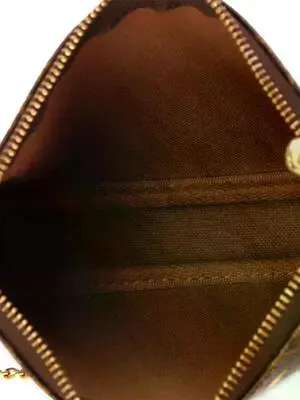 LOUIS VUITTON Monogram Canvas Mini Clutch Bag - Brown