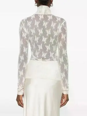 Imperial Lace Roll-neck Top